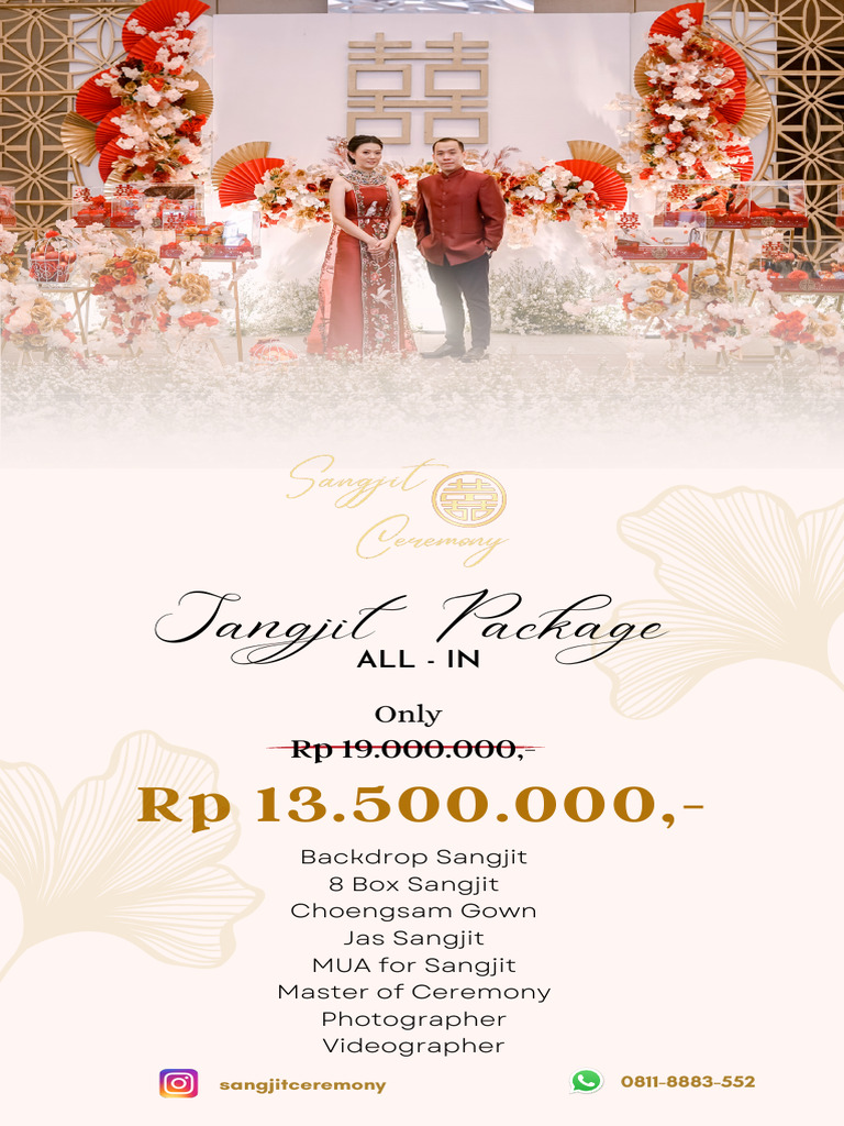 Sangjit Ceremony Packages & Services | PDF