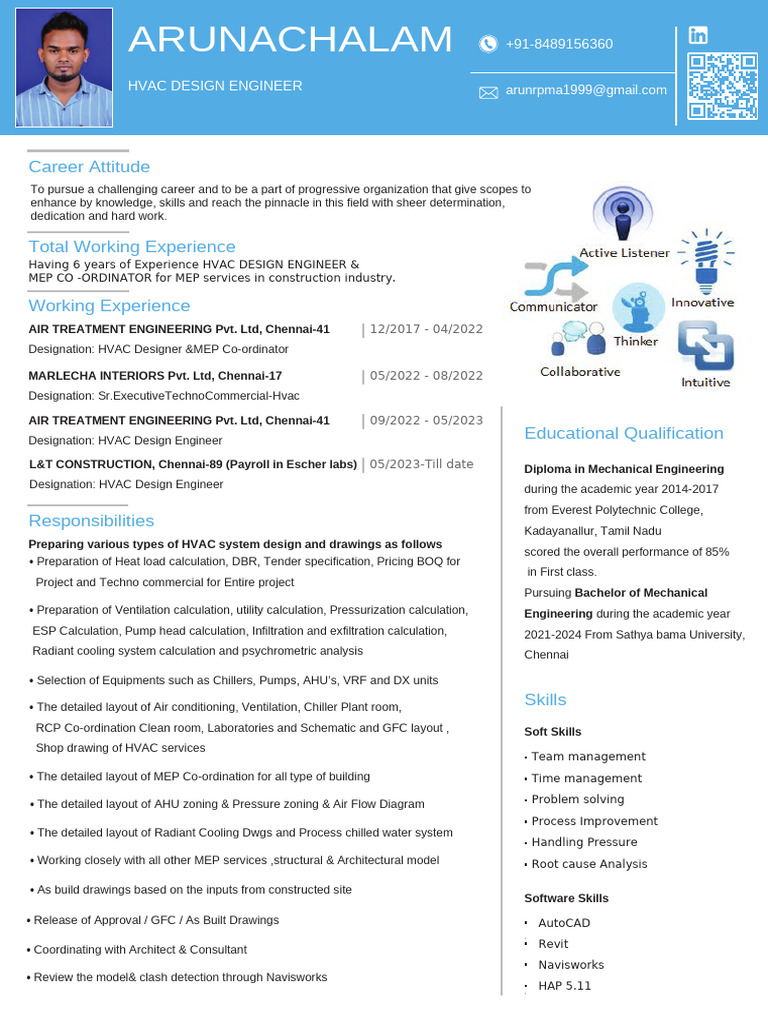 HVAC Design Engineer Resume | Download Free PDF | Temperature | Home ...