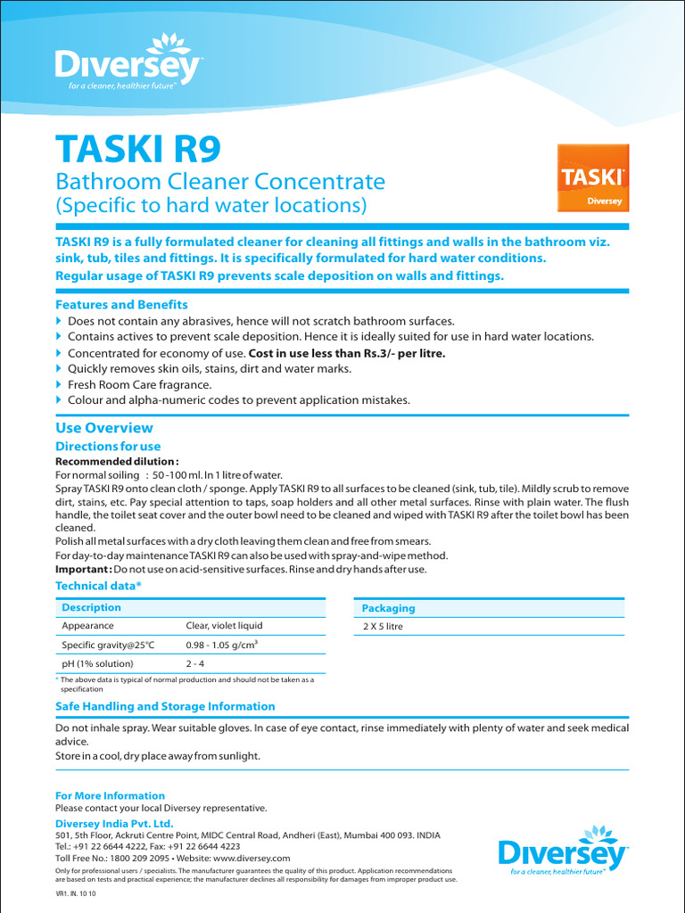 Pis Taski R9 | PDF | Water | Sink