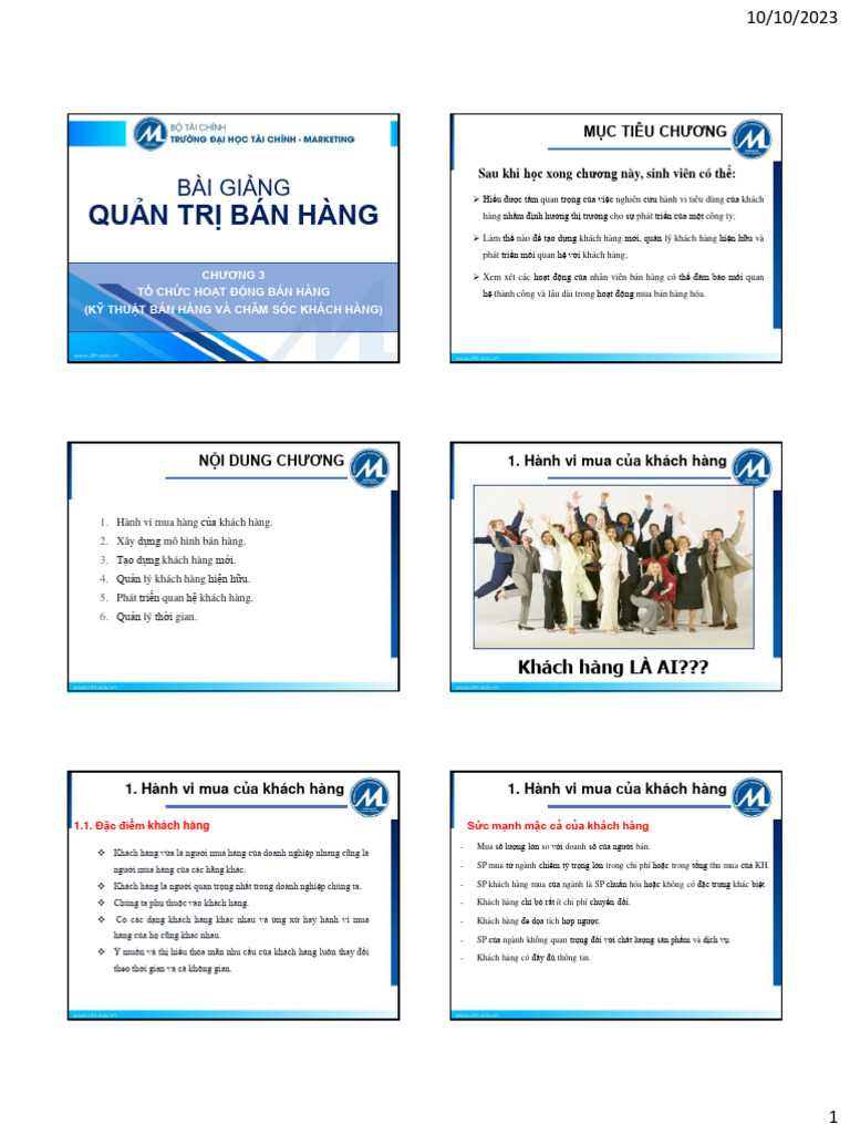 QTBH - C3 - T CH C Ho T Đ NG Bán Hàng | PDF