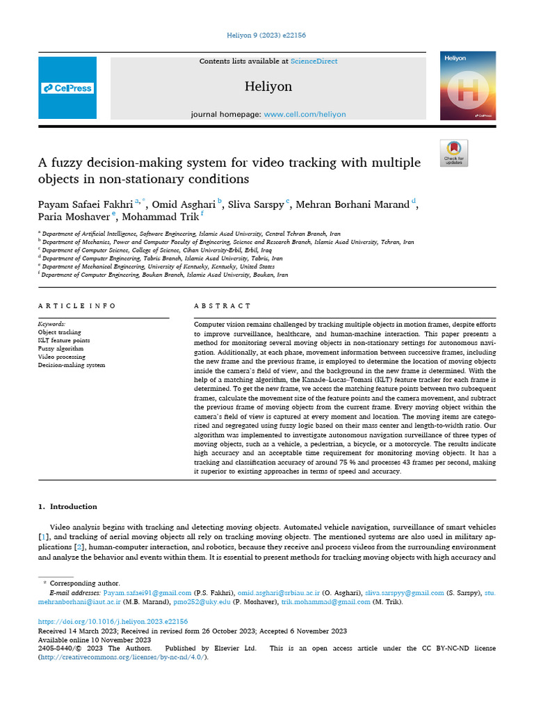 1-s2.0-S2405844023093647-main | PDF | Computer Vision | Fuzzy Logic