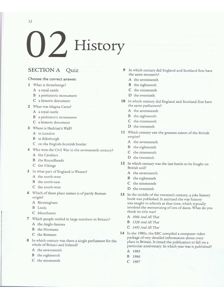 British History Quiz | PDF