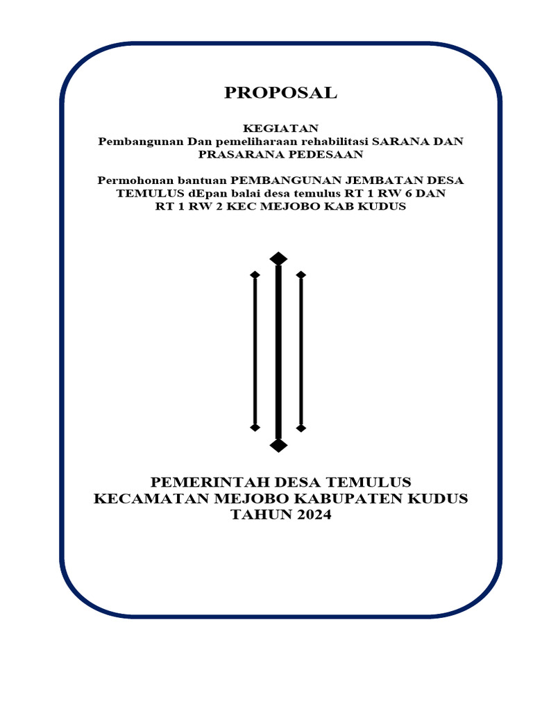 Proposal Jembatan Depan Balai Desa | PDF