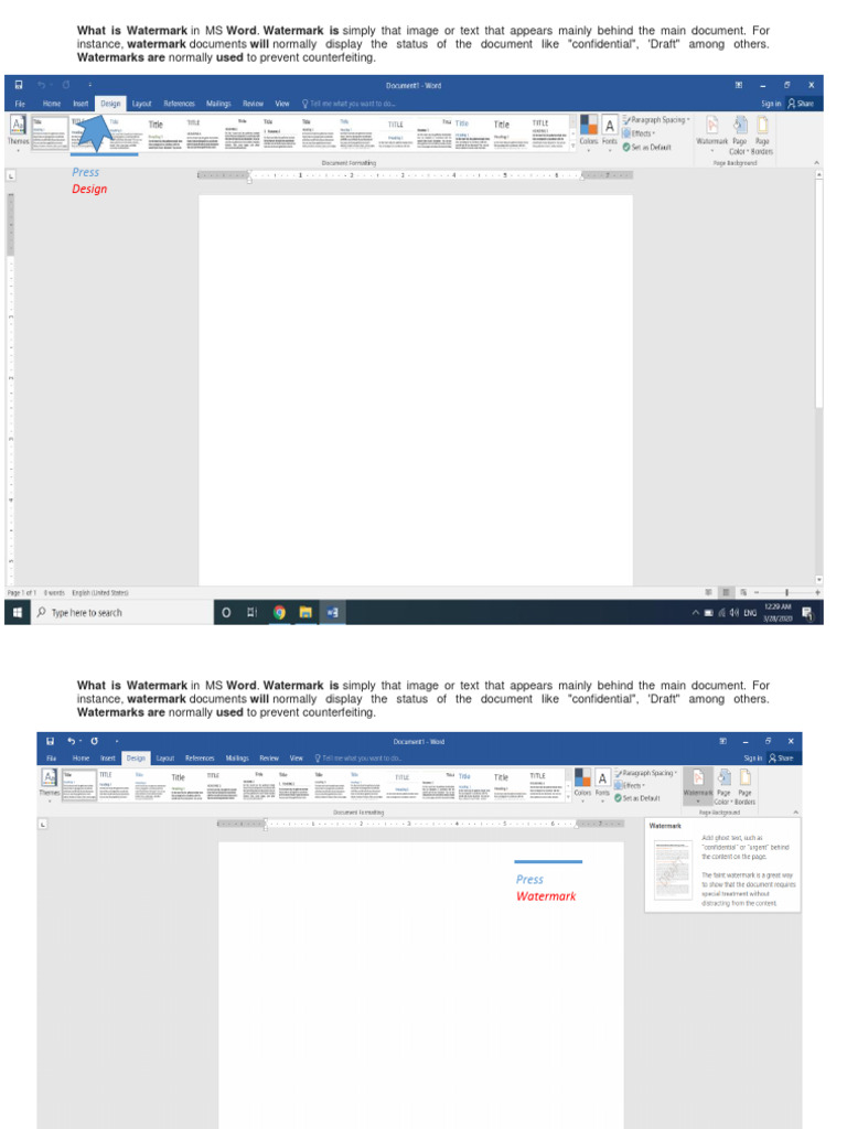 Watermark | Download Free PDF | Microsoft Word | Written Communication