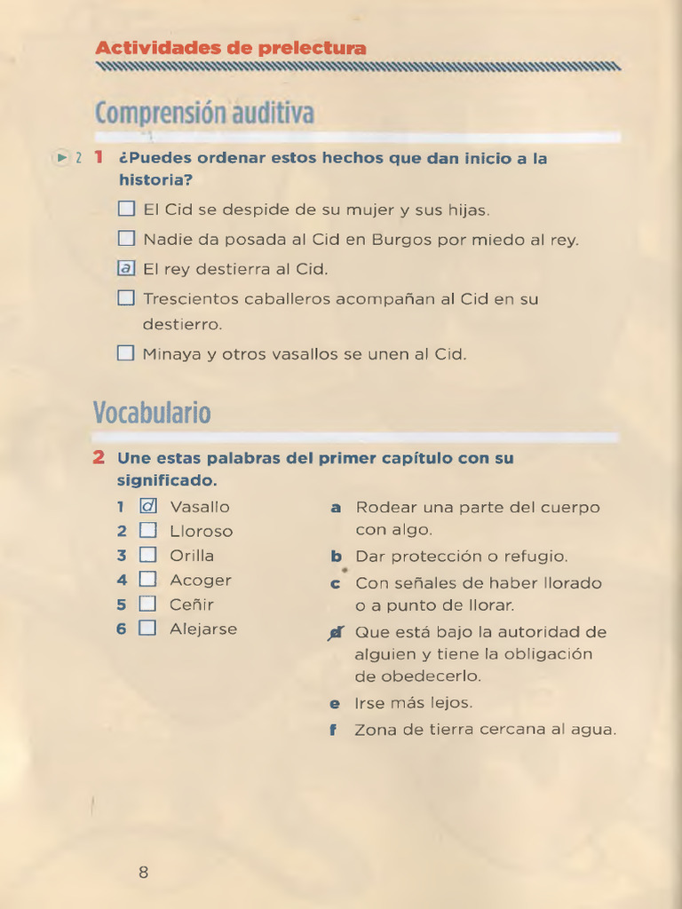 Cantar de Mío Cid (Adaptación Gráfica Con Actividades) - 1 | PDF Cantar de Mío Cid (Adaptación Gráfica Con Actividades) - 1 | PDF