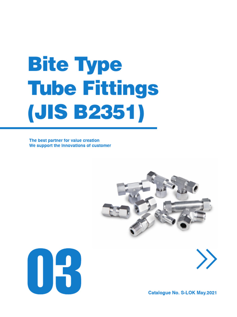 Bite Type Tube Fittings (JIS B2351) | PDF | Pipe (Fluid Conveyance ...