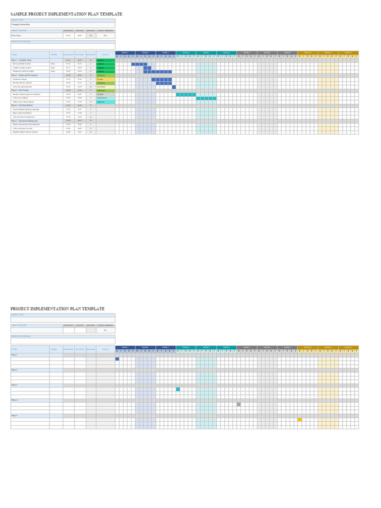 IC Sample Project Implementation Plan Template | PDF | Computing ...