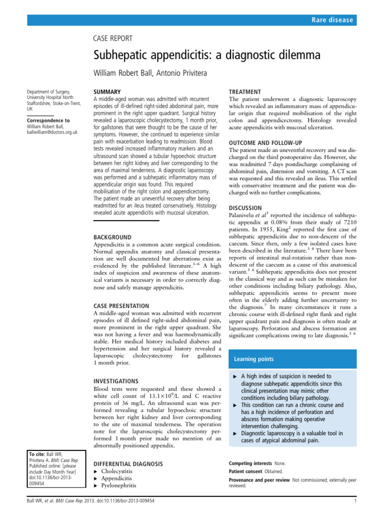 Subhepatic App | PDF | Medical Specialties | Clinical Medicine