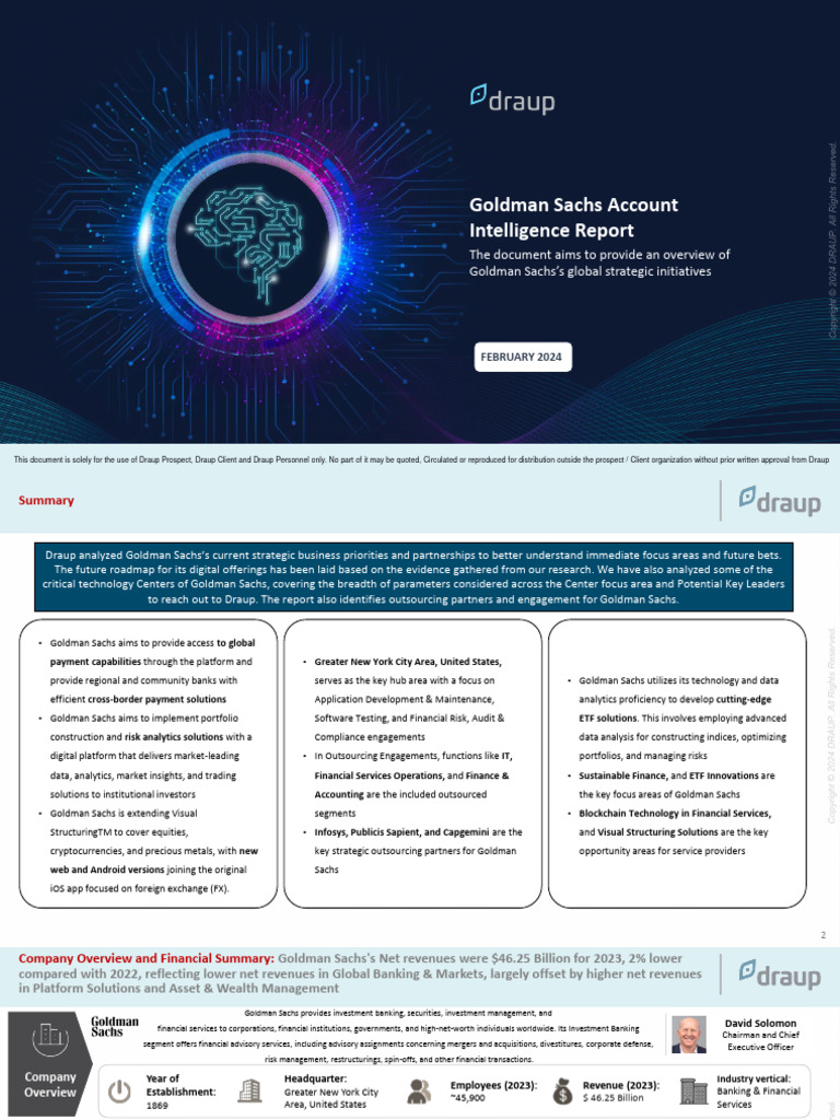 Goldman Sachs Account Intelligence Report | PDF | Cloud Computing ...