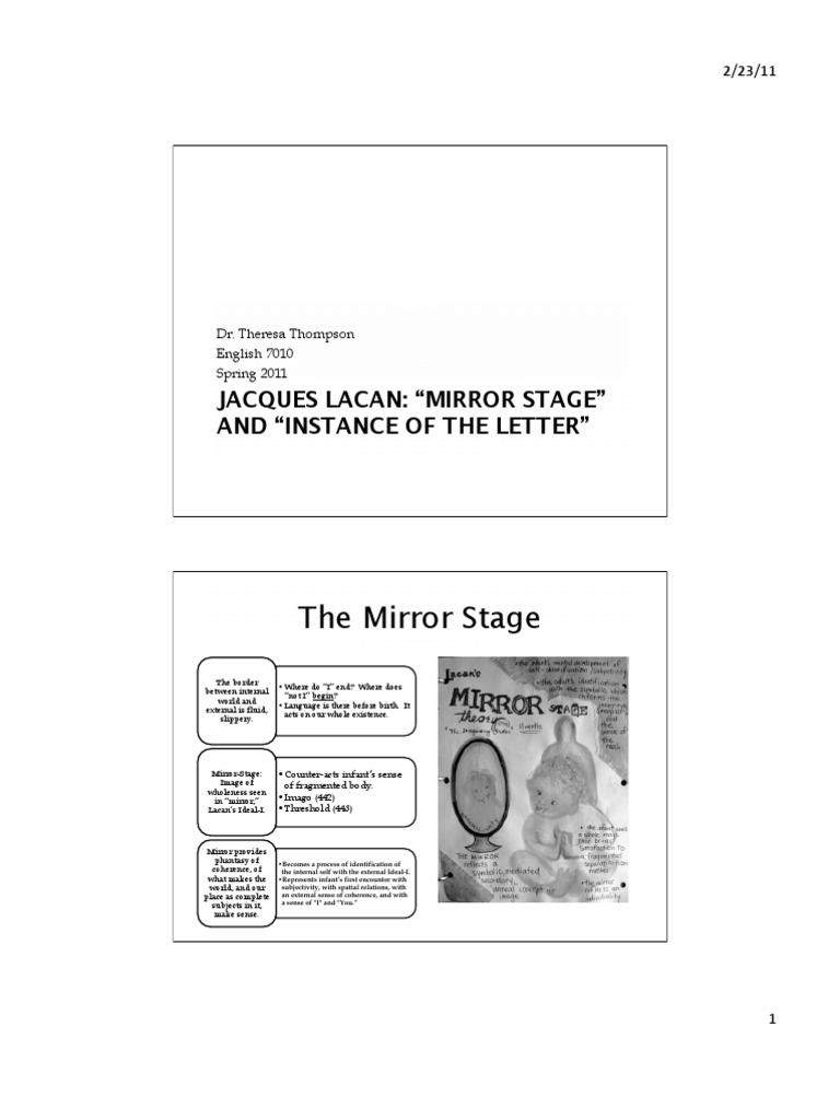 Lacan's Mirror Stage Explained | PDF | Jacques Lacan | Storytelling