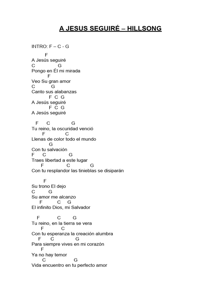 A Jesus Seguiré - Acordes | PDF
