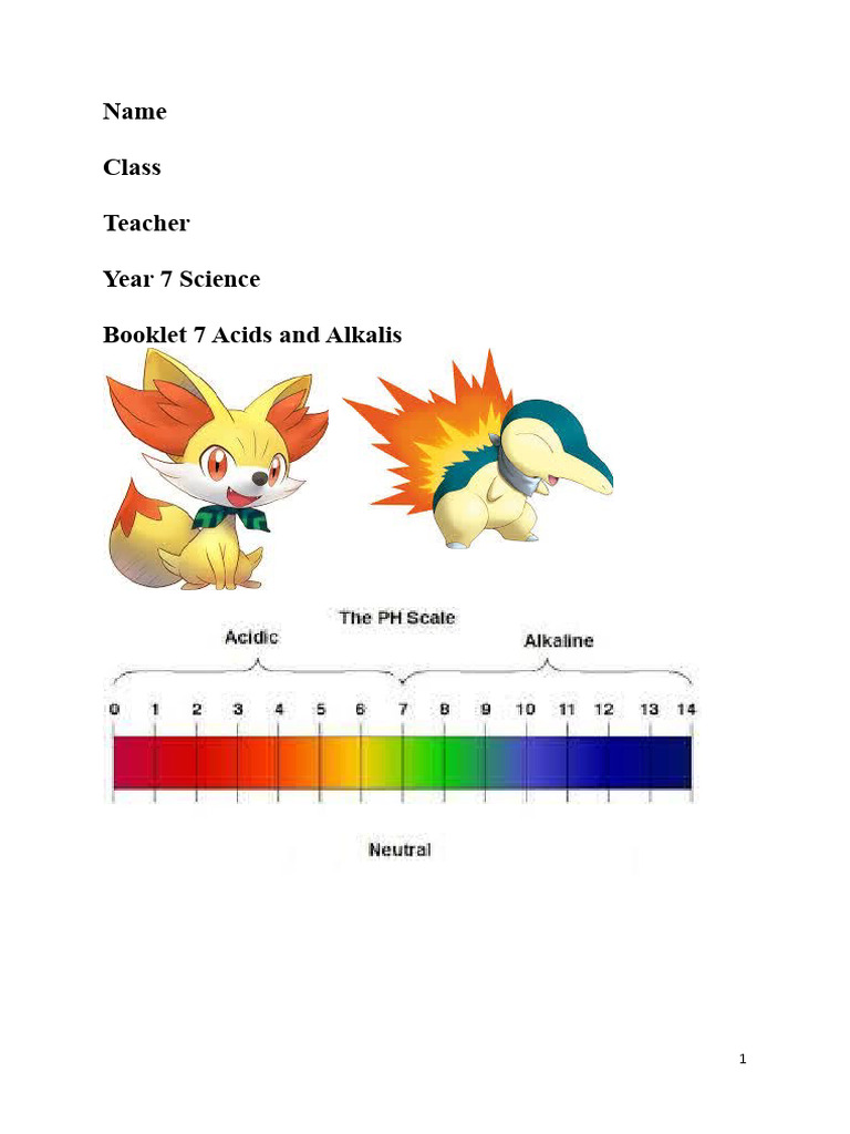 Booklet 9 Acid and Alkalis | PDF | Acid | Salt (Chemistry)