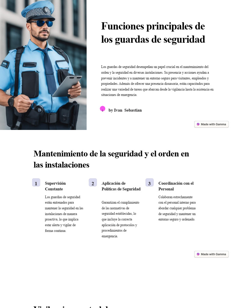 Funciones Principales de Los Guardas de Seguridad | PDF | Valores | Logística
