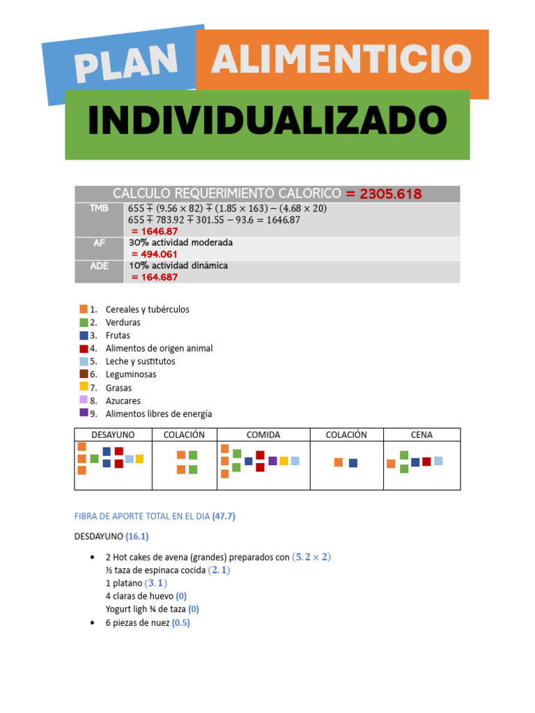 PLAN ALIMENTICIO | PDF
