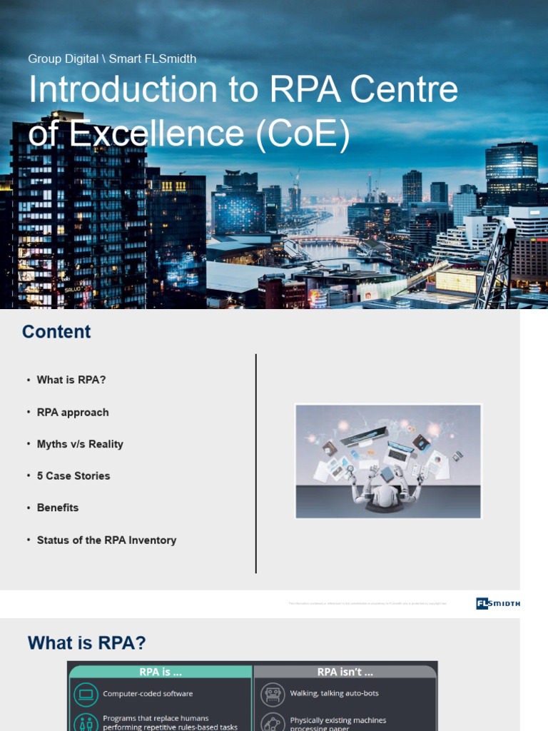 Introduction To RPA - CoE - 1.3 | PDF | Accounts Payable | Automation