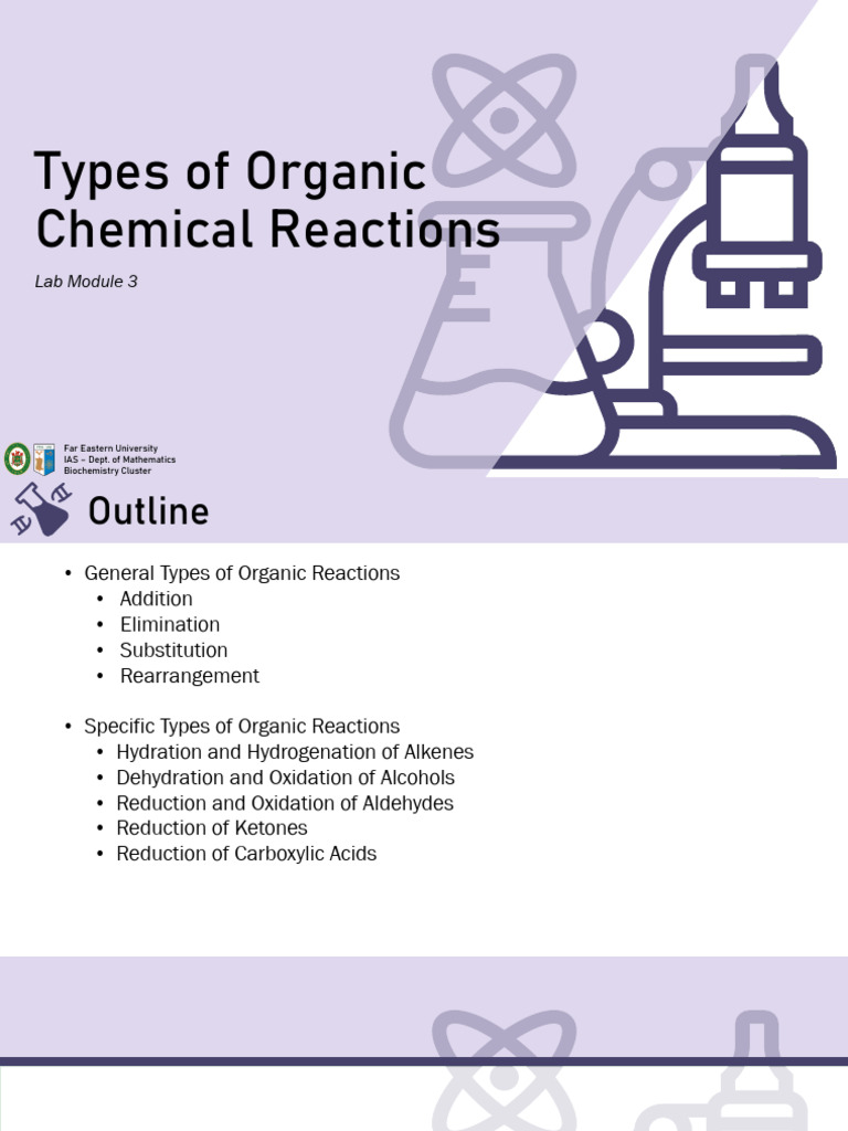 03 Types of Organic Chemical Reactions | PDF | Chemical Reactions | Alkene