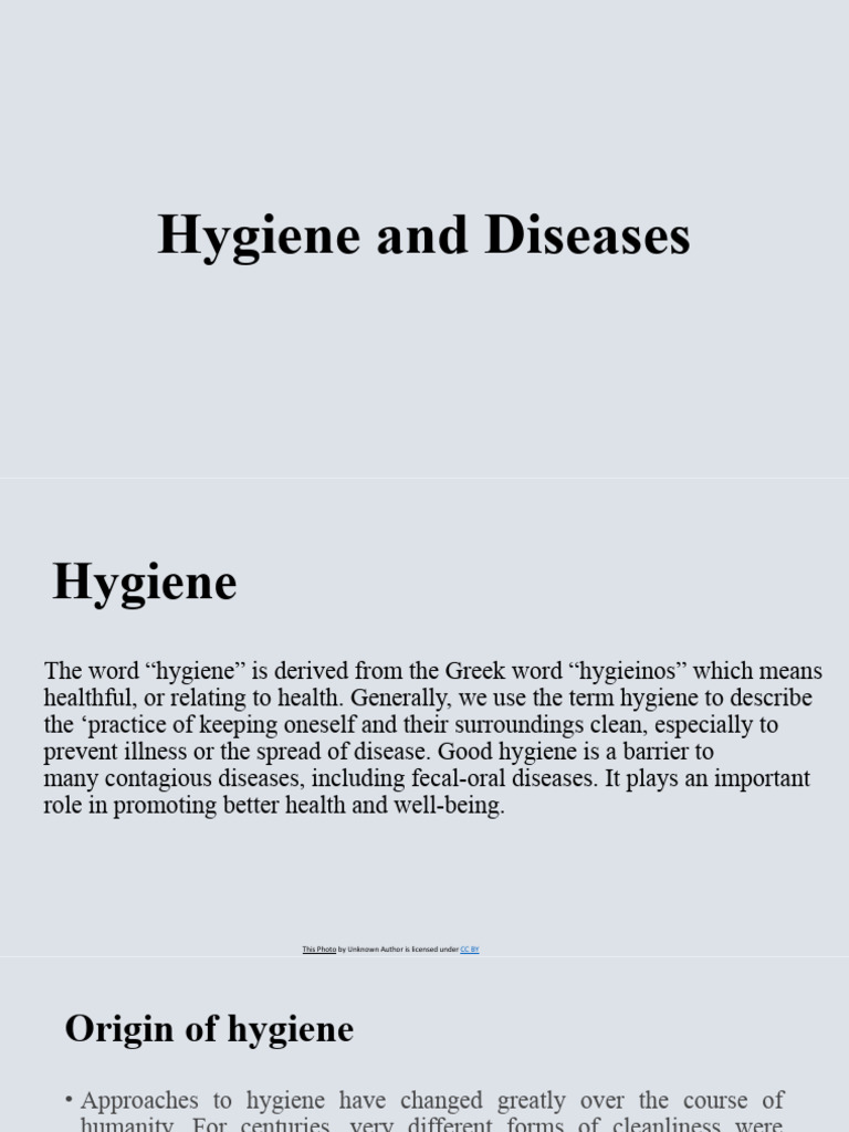 Importance of Domestic Hygiene Practices | PDF | Non Communicable ...
