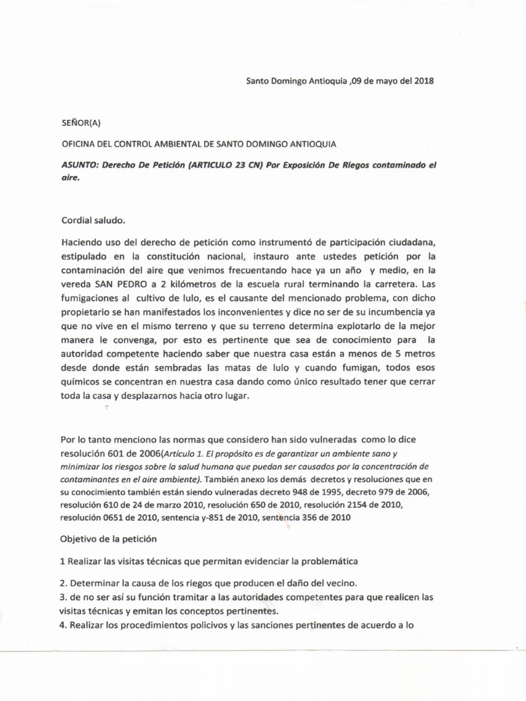 Carta de Queja | PDF