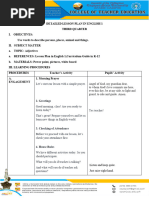 Detailed Lesson Plan in Adjectives Grade 1 | PDF | Lesson Plan | Adjective
