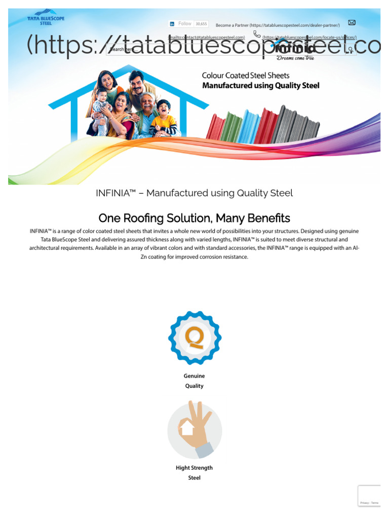 INFINIA™ - Tata BlueScope Steel - Tata Roof Sheet | PDF | Materials | Building Engineering