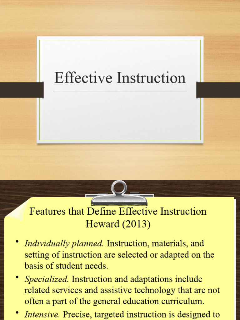 Effective Instruction | PDF | Metacognition | Learning