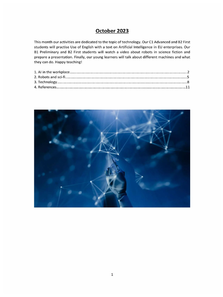 Technology-Themed Teaching Activities - 2310 Cambridge | PDF