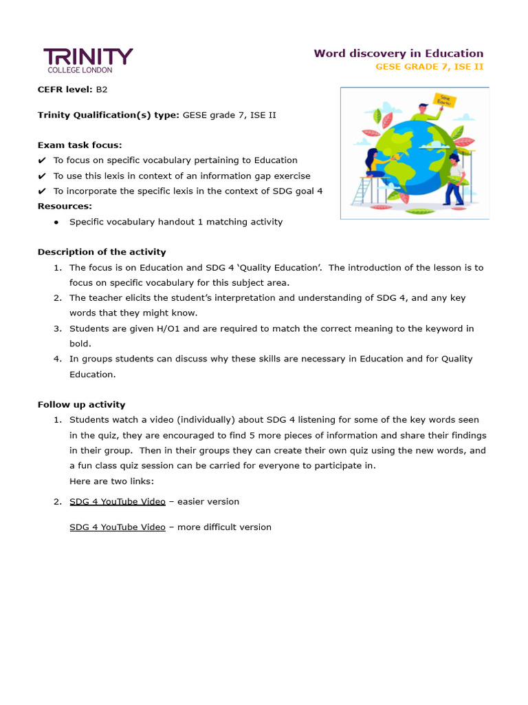 B2 - Word Discovery in Education | PDF | Literacy | Vocabulary