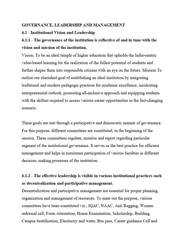 GOVERNANCE | PDF | Governance | Teachers