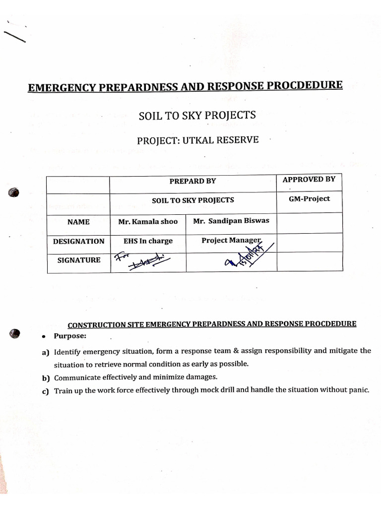 Emergency Rescue Plan S2S | PDF