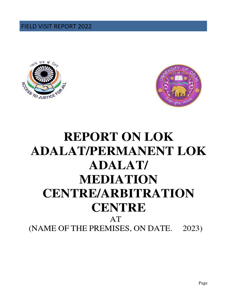 Field Visit Template 2023 | PDF | Alternative Dispute Resolution | Peace