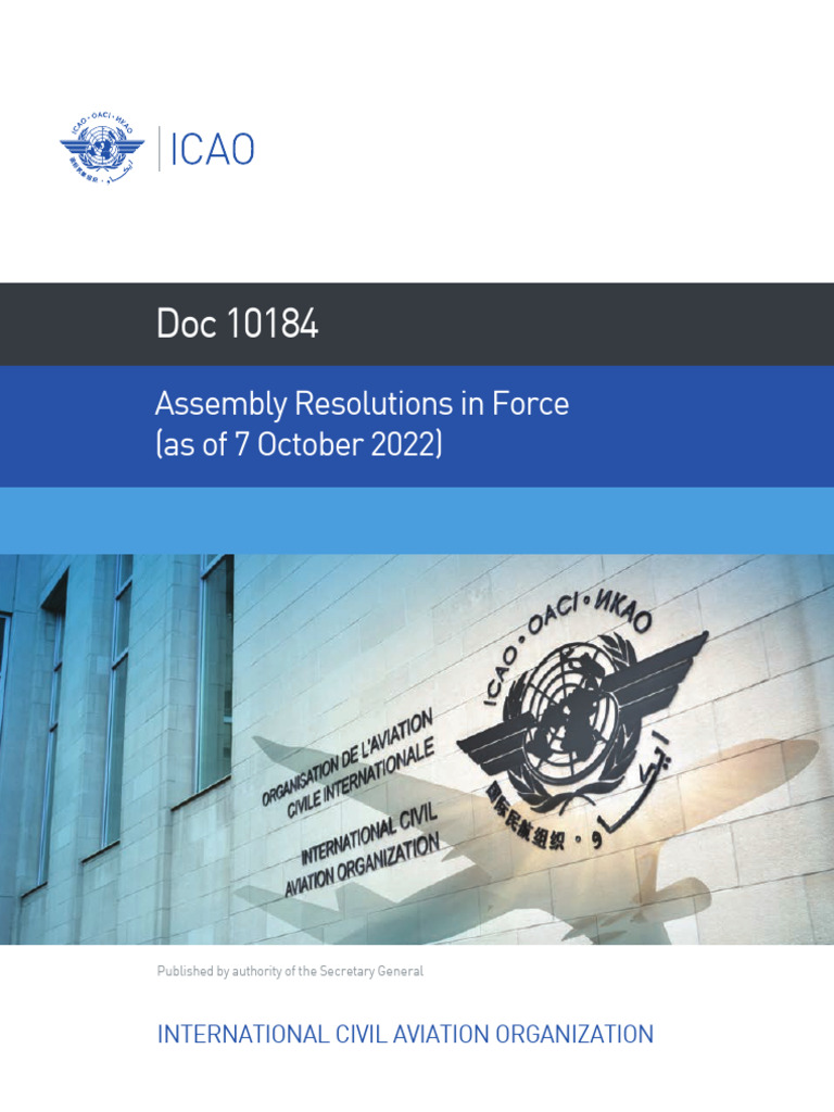ICAO Air Law | Download Free PDF | Ratification | Treaty
