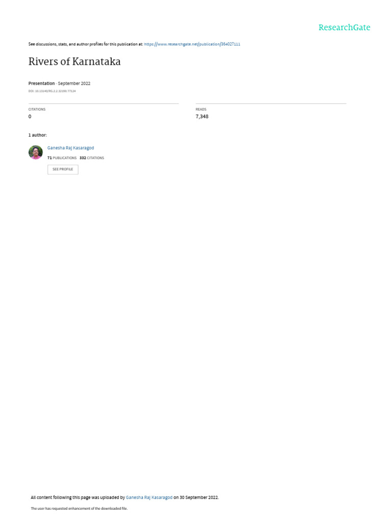 Rivers Of Karnataka Pdf Aquatic Biomes Water