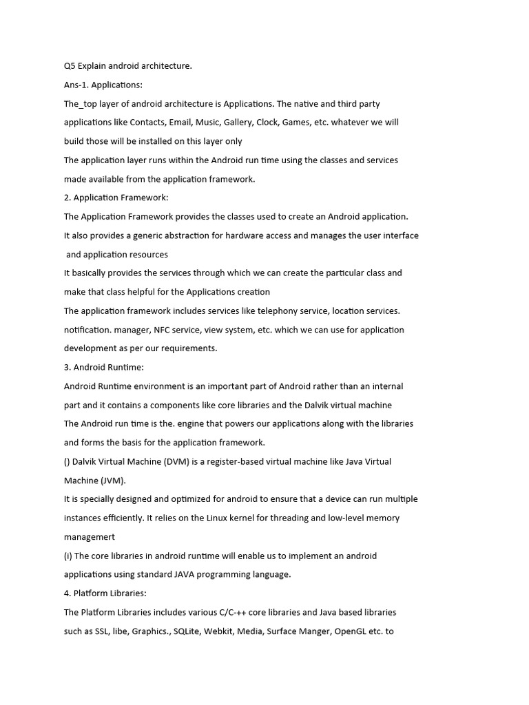 Mad Q5 Q8 Q9 Pdf Android Operating System Java Programming Language 