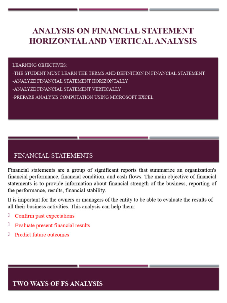 Analysis of Financial Statement | PDF | Expense | Balance Sheet