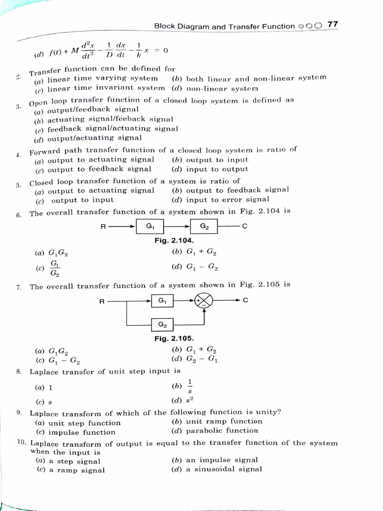 Control System Transfer Functions Guide | PDF | Damping | Control Theory