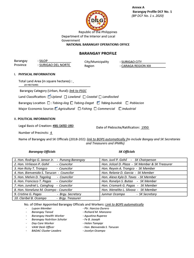 barangay-profile-2-just-notes | PDF
