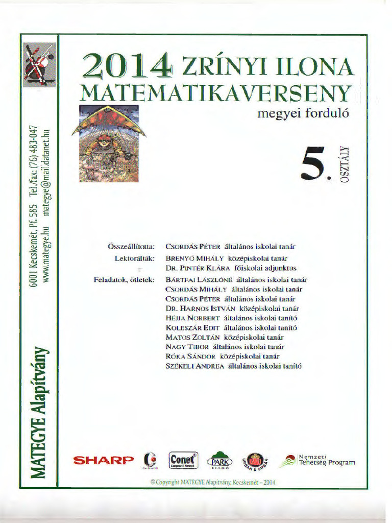 Zrínyi Ilona: Matematika Verseny | PDF