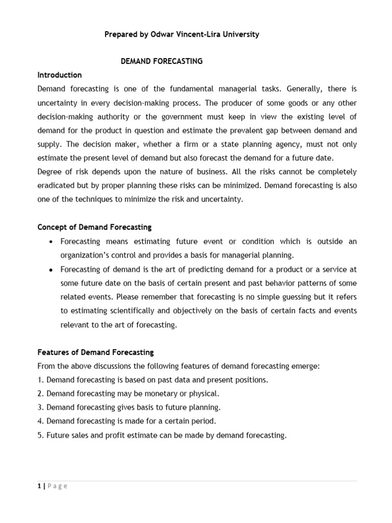 Demand Forecasting Techniques Explained | PDF | Forecasting | Regression Analysis