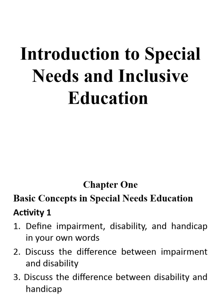 Introduction To Special Needs Education | PDF | Individualized ...