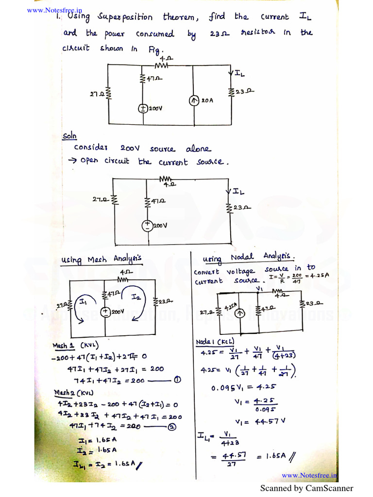 Superposition theorem | PDF