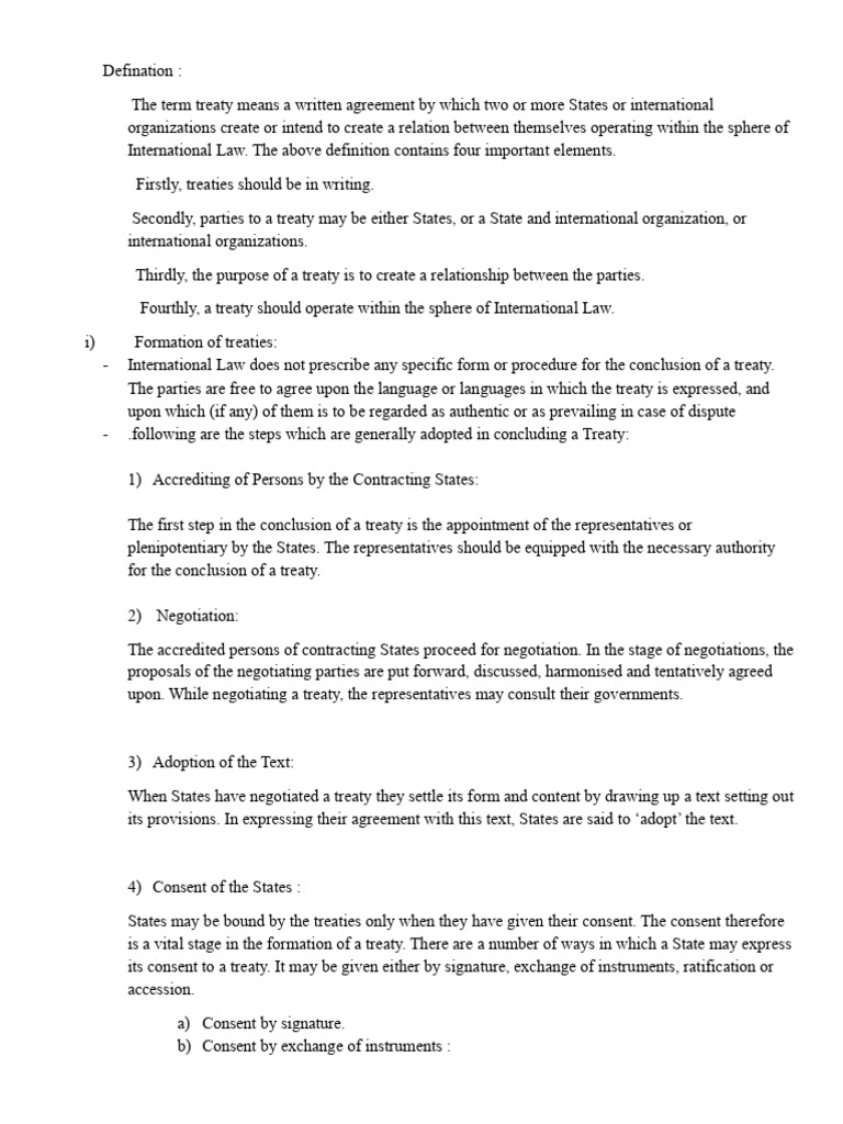 Understanding Treaty Formation and Termination | PDF | Treaty | Justice