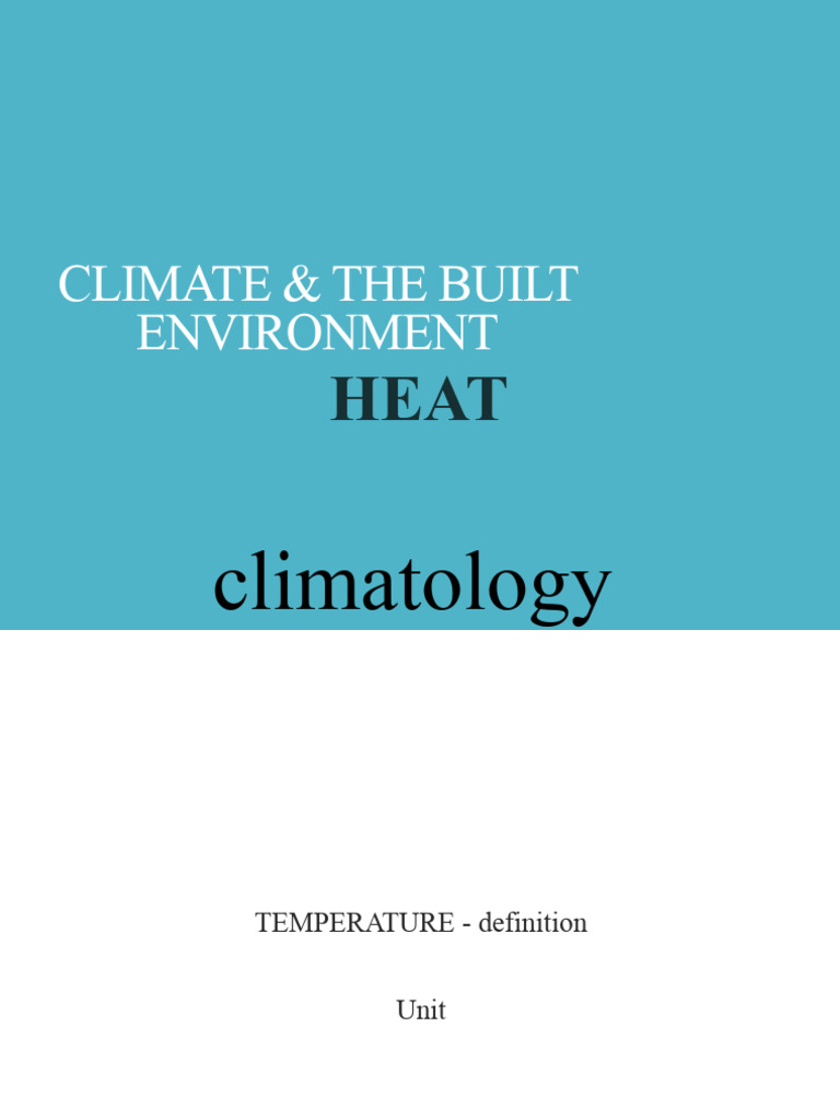 Climatology Module3 | PDF | Heat Transfer | Heat