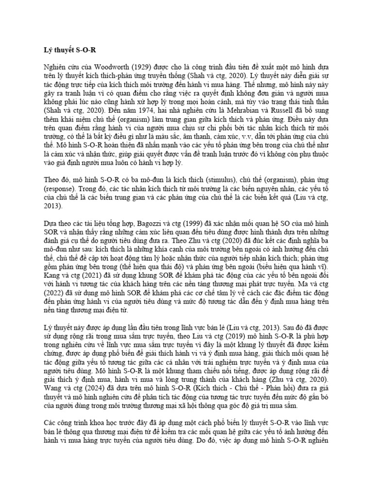 Lý thuyết SOR | PDF