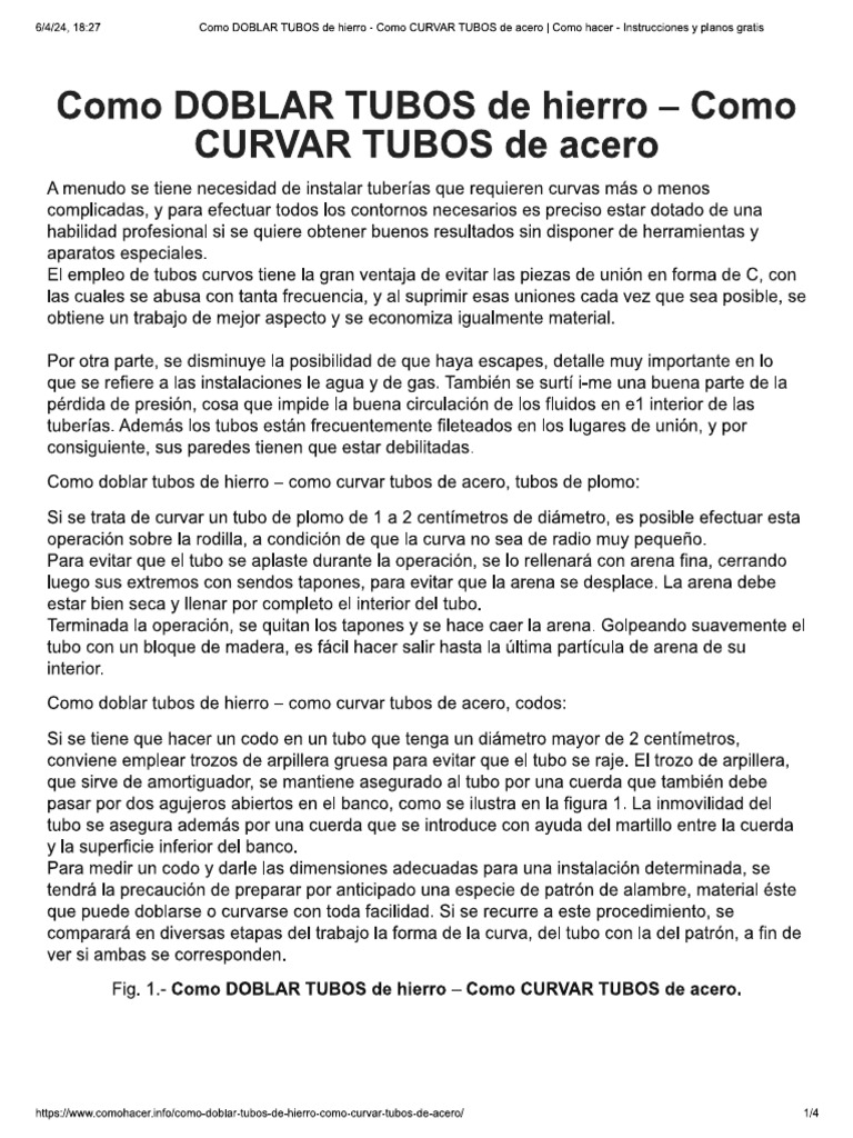 Como Doblar Tubos | PDF