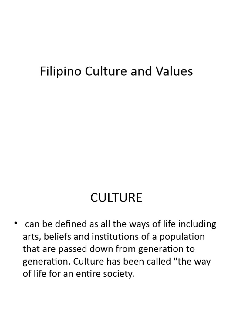 Filipino Values: Culture and Beliefs | PDF