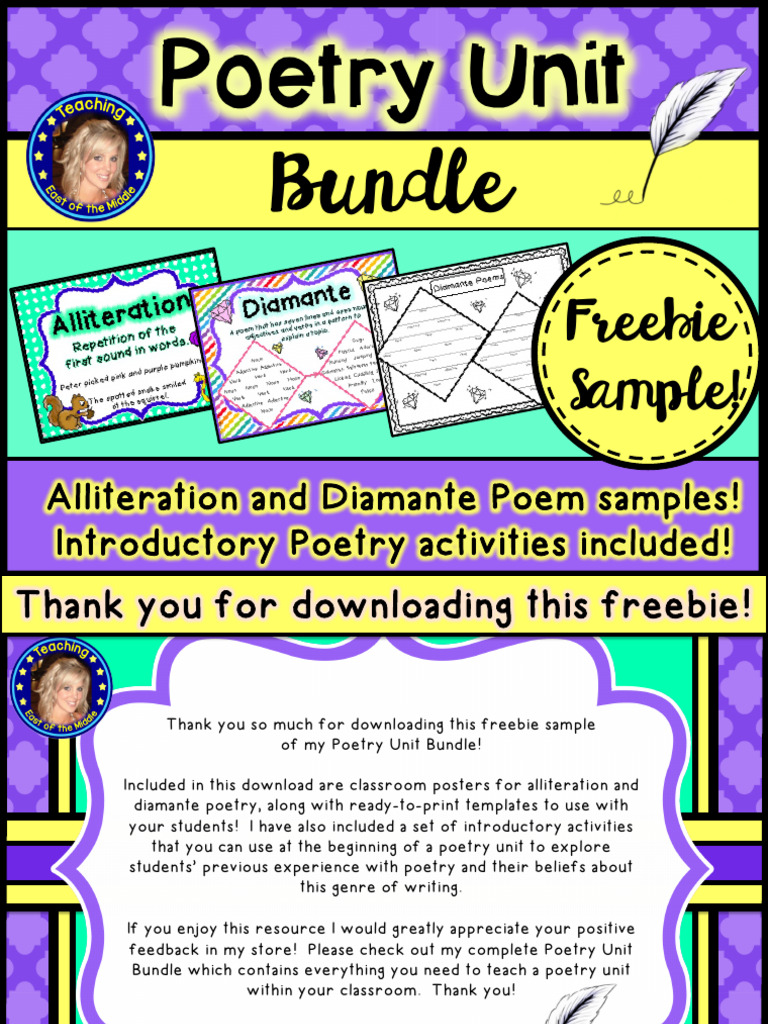 Poetry Unit: Bundle | PDF | Adjective | Poetry