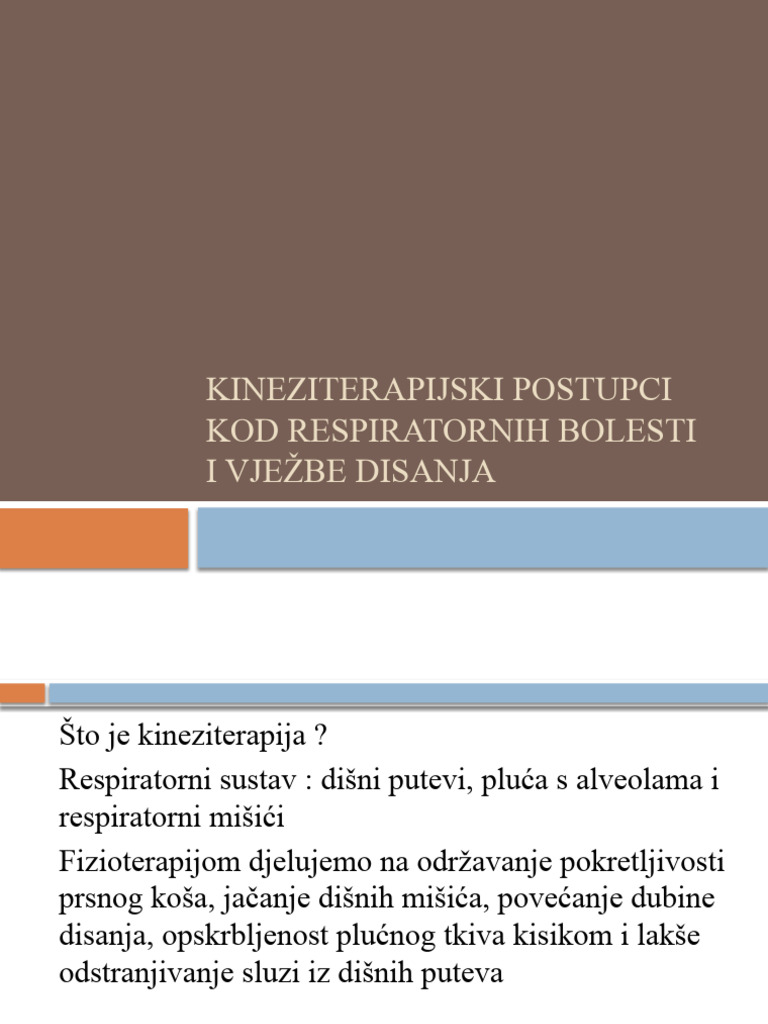 5.kineziterapijski Postupci Kod Respiratornih Bolesti | PDF
