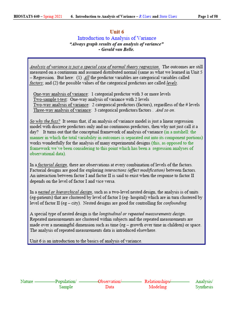 Analysis of Variance 2021 | PDF | Analysis Of Variance | Dependent And ...