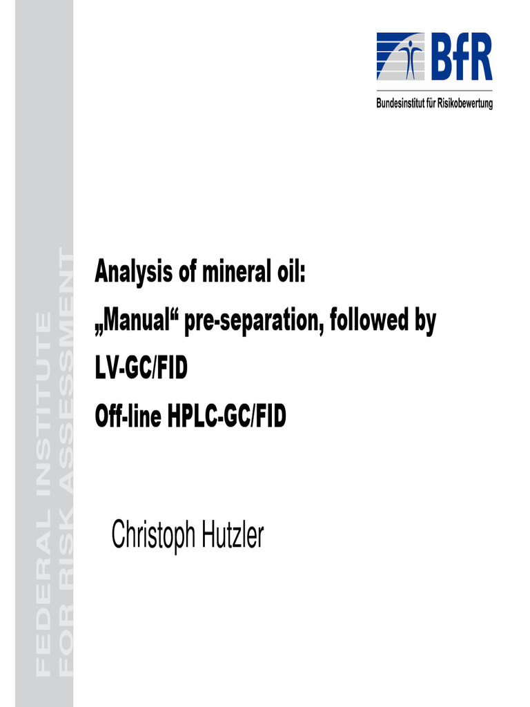 Mineral Oil Analysis Techniques in Food | PDF | Chromatography | Gas ...
