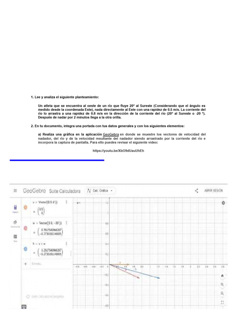 Modulo 19 Actividad 1 | PDF | Velocidad | Vector Euclidiano